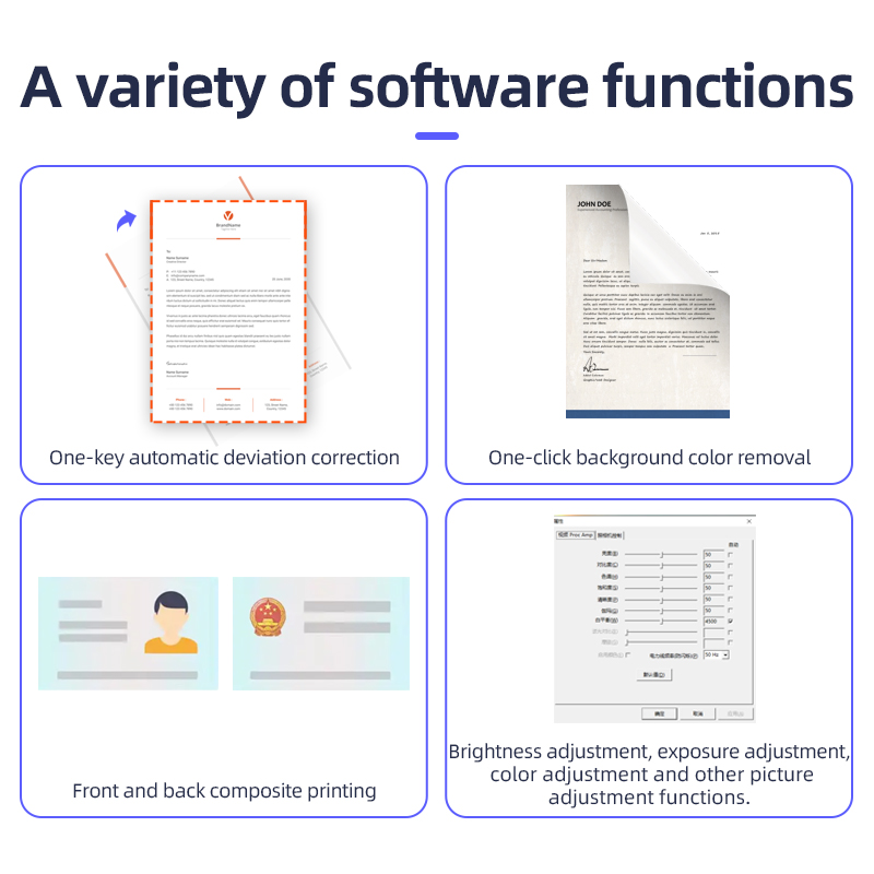 High Quality A4 Document Scanner For Office Bank, Automatic OCR Bill ...