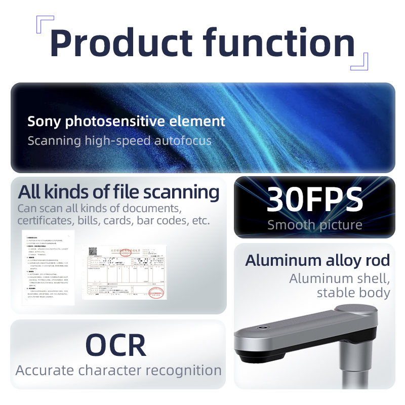 High Quality A4 Document Scanner For Office Bank, Automatic OCR Bill ...